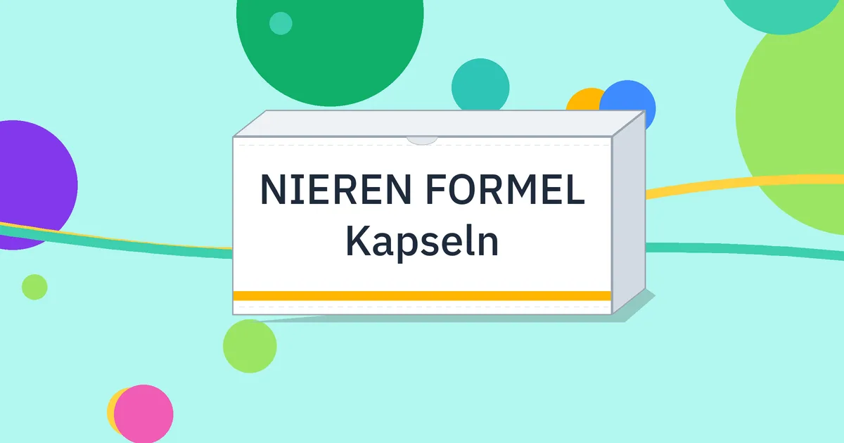 Symbolbild: Packung mit der Aufschrift NIEREN FORMEL Kapseln (PZN 18486948) – Verfügbarkeit und Bezug in Apotheken in Frankfurt am Main