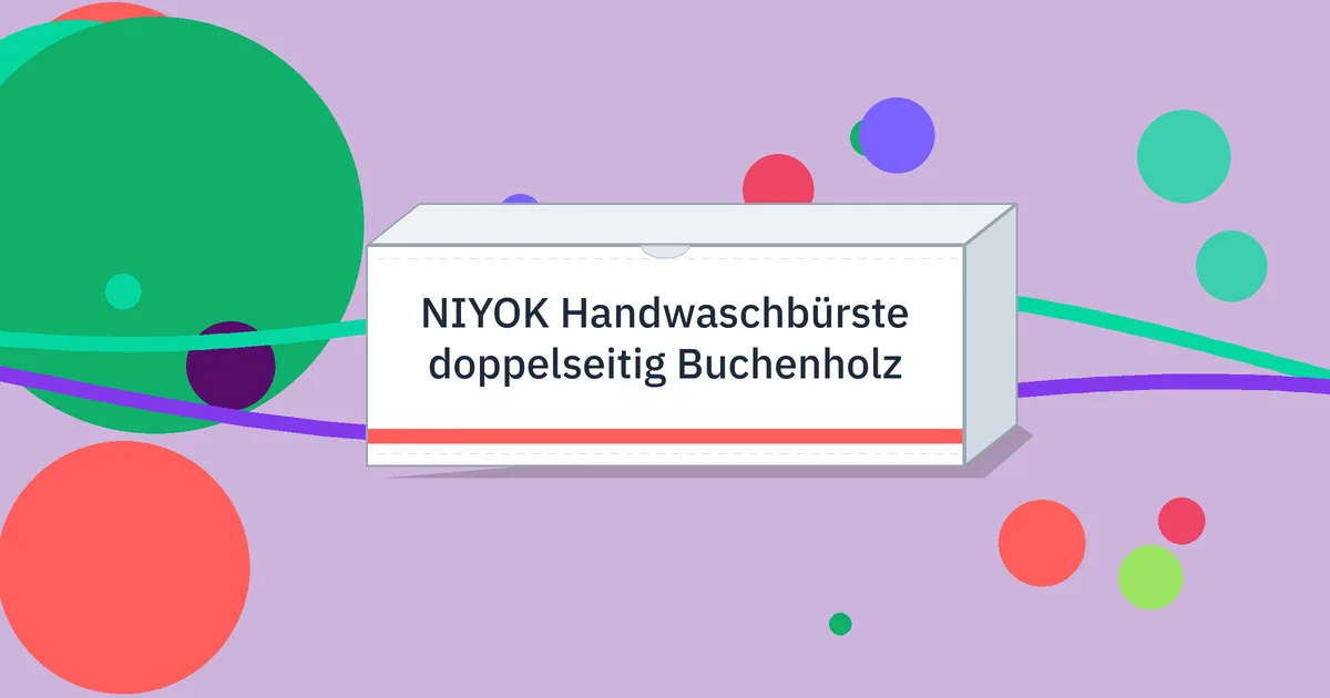 Symbolbild: Packung mit der Aufschrift NIYOK Handwaschbürste doppelseitig Buchenholz (PZN 19542123) – Verfügbarkeit und Bezug in Apotheken in Frankfurt am Main