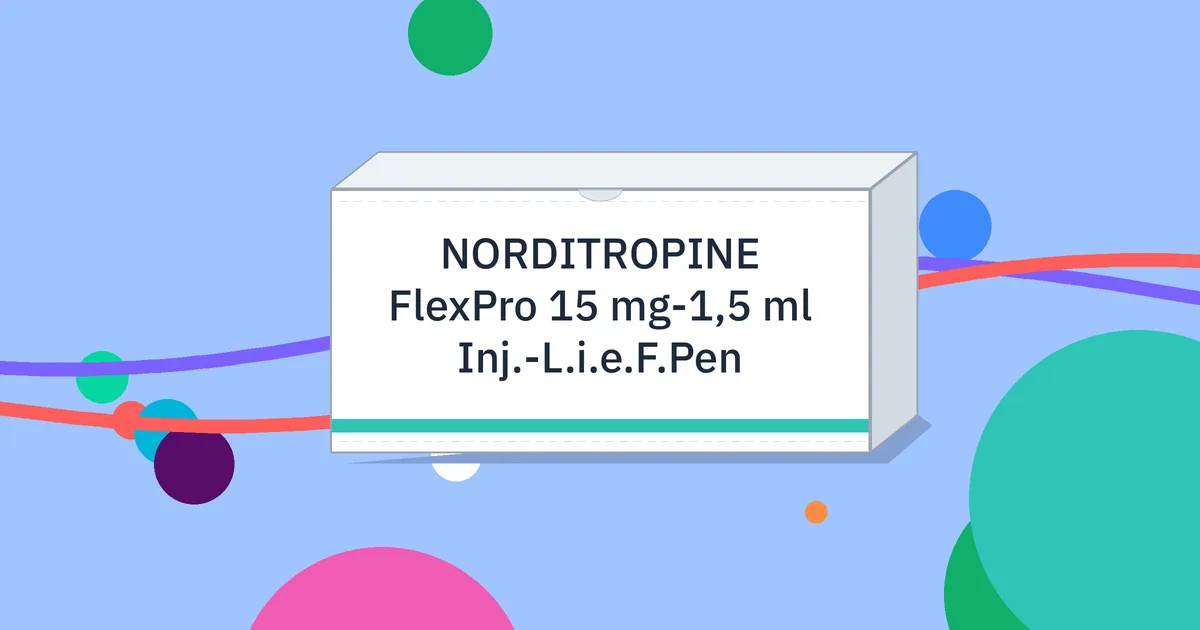 Symbolbild: Packung mit der Aufschrift NORDITROPINE FlexPro 15 mg-1,5 ml Inj.-L.i.e.F.Pen (PZN 19947713) – Verfügbarkeit und Bezug in Apotheken in Frankfurt am Main