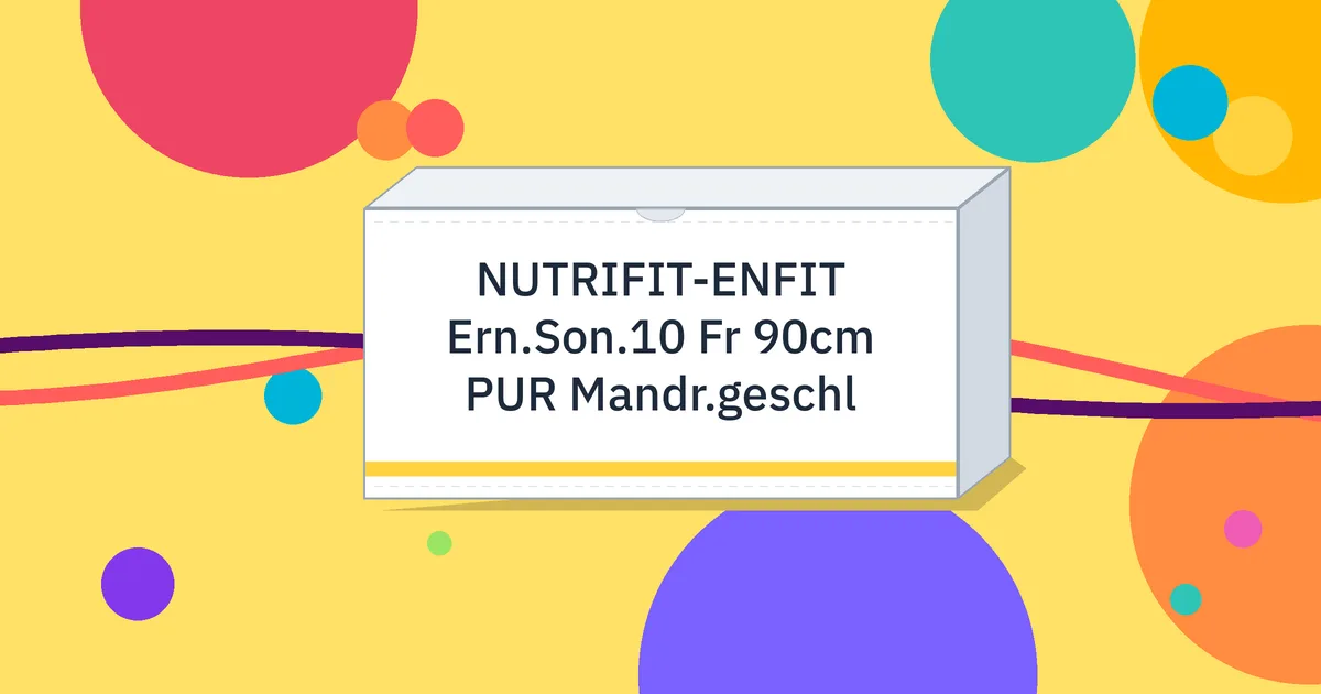 Symbolbild: Packung mit der Aufschrift NUTRIFIT-ENFIT Ern.Son.10 Fr 90cm PUR Mandr.geschl (PZN 14173997) – Verfügbarkeit und Bezug in Apotheken in Frankfurt am Main