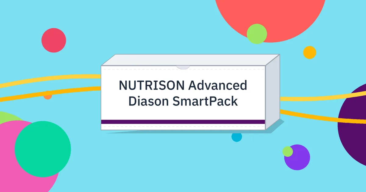 Symbolbild: Packung mit der Aufschrift NUTRISON Advanced Diason SmartPack (PZN 14132840) – Verfügbarkeit und Bezug in Apotheken in Frankfurt am Main