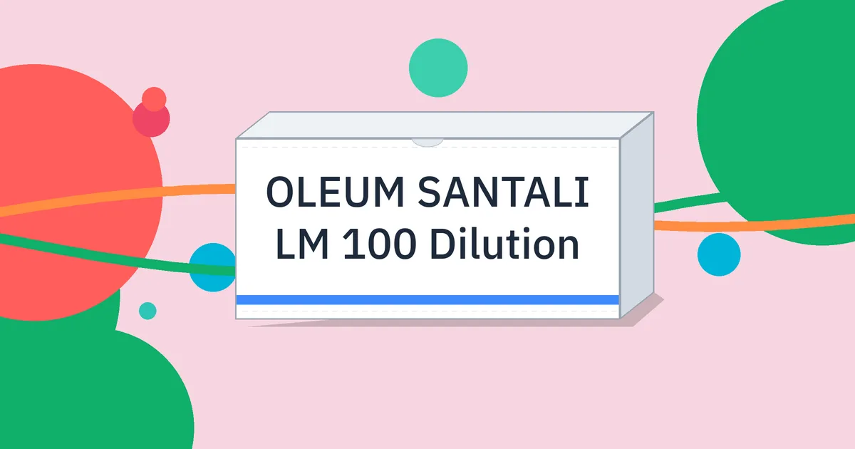 Symbolbild: Packung mit der Aufschrift OLEUM SANTALI LM 100 Dilution (PZN 13623582) – Verfügbarkeit und Bezug in Apotheken in Frankfurt am Main