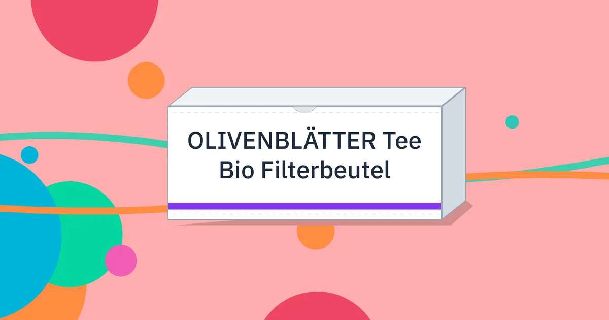 Symbolbild: Packung mit der Aufschrift OLIVENBLÄTTER Tee Bio Filterbeutel (PZN 12357894) – Verfügbarkeit und Bezug in Apotheken in Frankfurt am Main
