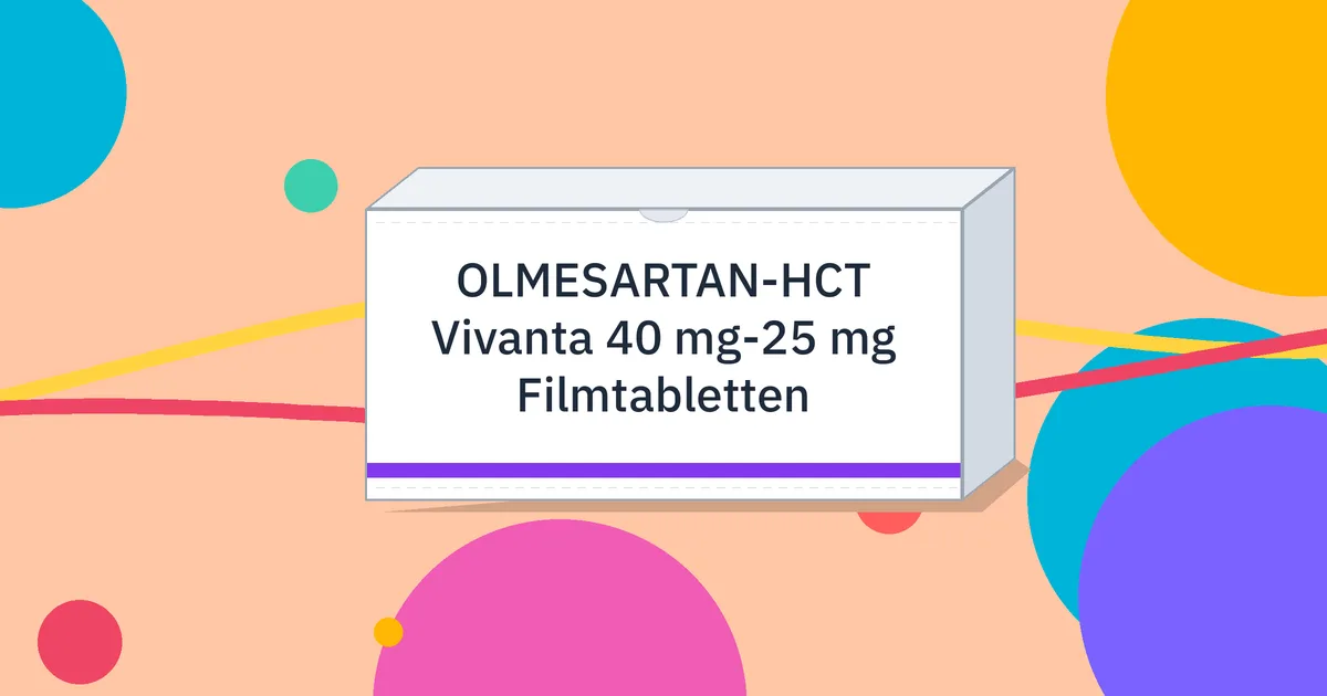 Symbolbild: Packung mit der Aufschrift OLMESARTAN-HCT Vivanta 40 mg-25 mg Filmtabletten (PZN 19843623) – Verfügbarkeit und Bezug in Apotheken in Frankfurt am Main