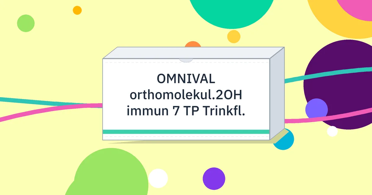 Symbolbild: Packung mit der Aufschrift OMNIVAL orthomolekul.2OH immun 7 TP Trinkfl. (PZN 09263818) – Verfügbarkeit und Bezug in Apotheken in Frankfurt am Main