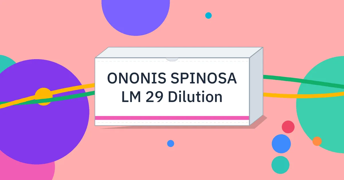 Symbolbild: Packung mit der Aufschrift ONONIS SPINOSA LM 29 Dilution (PZN 13625871) – Verfügbarkeit und Bezug in Apotheken in Frankfurt am Main
