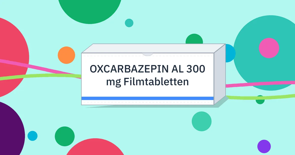 Symbolbild: Packung mit der Aufschrift OXCARBAZEPIN AL 300 mg Filmtabletten (PZN 01719874) – Verfügbarkeit und Bezug in Apotheken in Frankfurt am Main