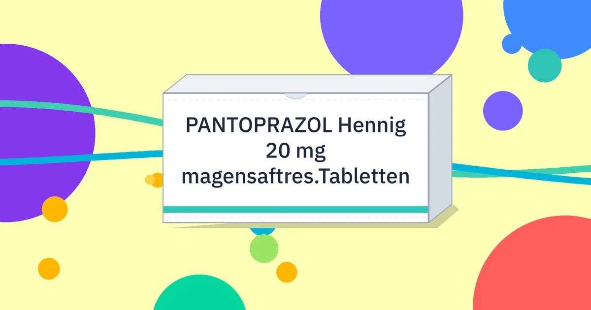 Symbolbild: Packung mit der Aufschrift PANTOPRAZOL Hennig 20 mg magensaftres.Tabletten (PZN 08877010) – Verfügbarkeit und Bezug in Apotheken in Frankfurt am Main