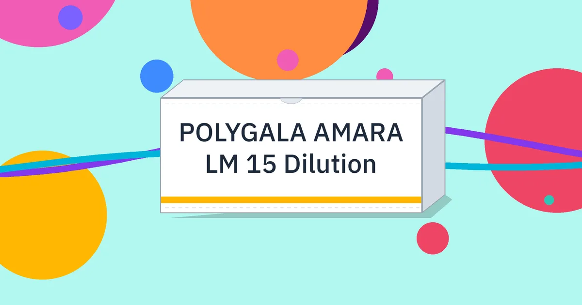 Symbolbild: Packung mit der Aufschrift POLYGALA AMARA LM 15 Dilution (PZN 13661499) – Verfügbarkeit und Bezug in Apotheken in Frankfurt am Main
