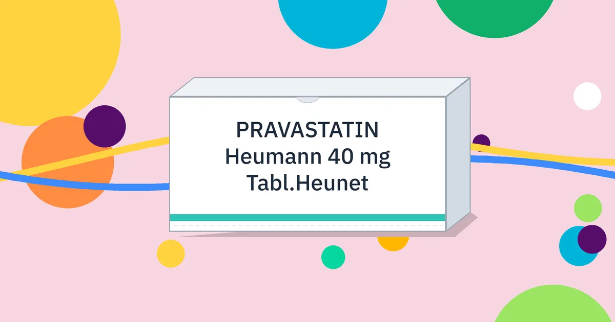 Symbolbild: Packung mit der Aufschrift PRAVASTATIN Heumann 40 mg Tabl.Heunet (PZN 06100122) – Verfügbarkeit und Bezug in Apotheken in Frankfurt am Main