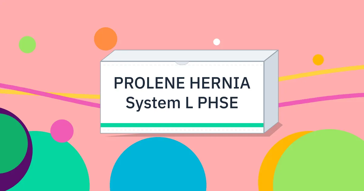 Symbolbild: Packung mit der Aufschrift PROLENE HERNIA System L PHSE (PZN 20855169) – Verfügbarkeit und Bezug in Apotheken in Frankfurt am Main
