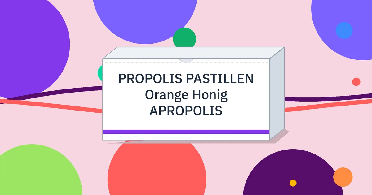 Symbolbild: Packung mit der Aufschrift PROPOLIS PASTILLEN Orange Honig APROPOLIS (PZN 12362062) – Verfügbarkeit und Bezug in Apotheken in Frankfurt am Main