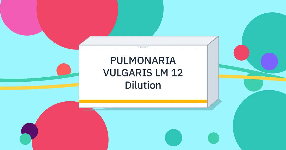 Symbolbild: Packung mit der Aufschrift PULMONARIA VULGARIS LM 12 Dilution (PZN 13670854) – Verfügbarkeit und Bezug in Apotheken in Frankfurt am Main
