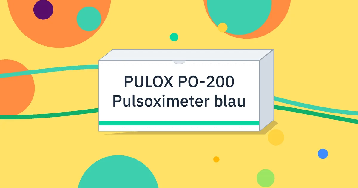 Symbolbild: Packung mit der Aufschrift PULOX PO-200 Pulsoximeter blau (PZN 10121472) – Verfügbarkeit und Bezug in Apotheken in Frankfurt am Main