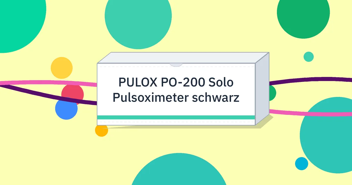 Symbolbild: Packung mit der Aufschrift PULOX PO-200 Solo Pulsoximeter schwarz (PZN 16036862) – Verfügbarkeit und Bezug in Apotheken in Frankfurt am Main