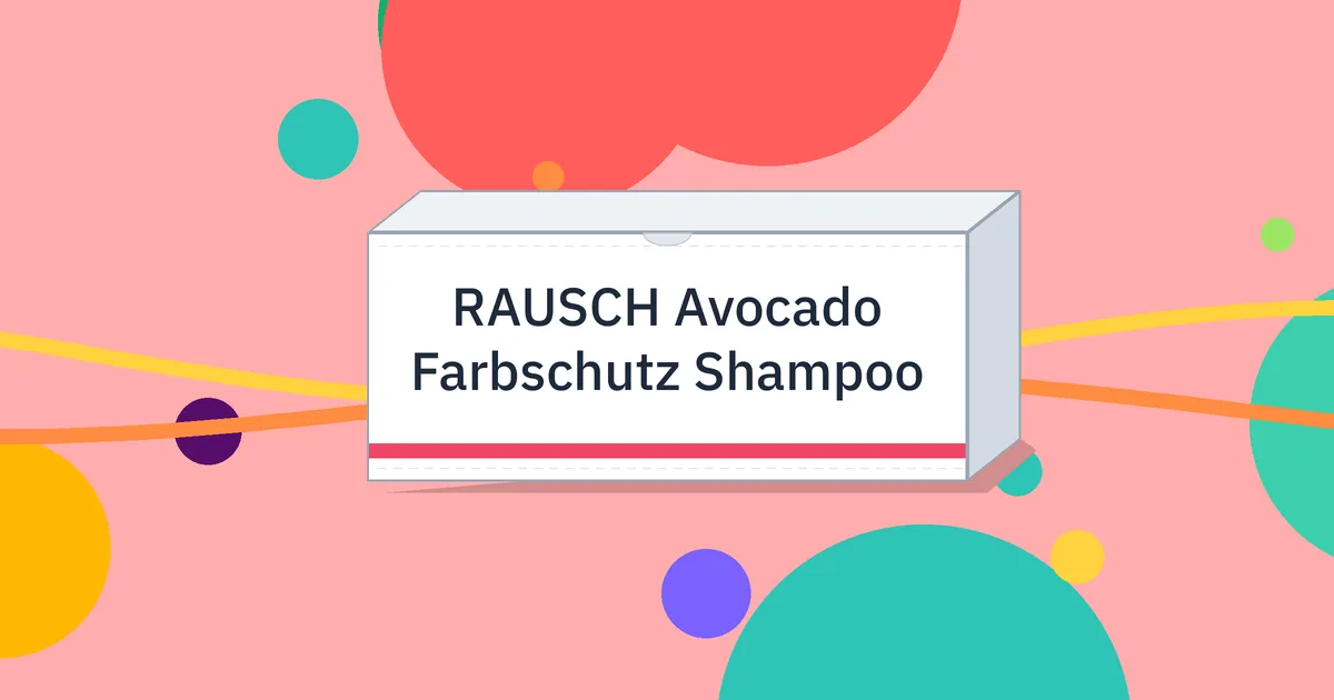 Symbolbild: Packung mit der Aufschrift RAUSCH Avocado Farbschutz Shampoo (PZN 11071339) – Verfügbarkeit und Bezug in Apotheken in Frankfurt am Main