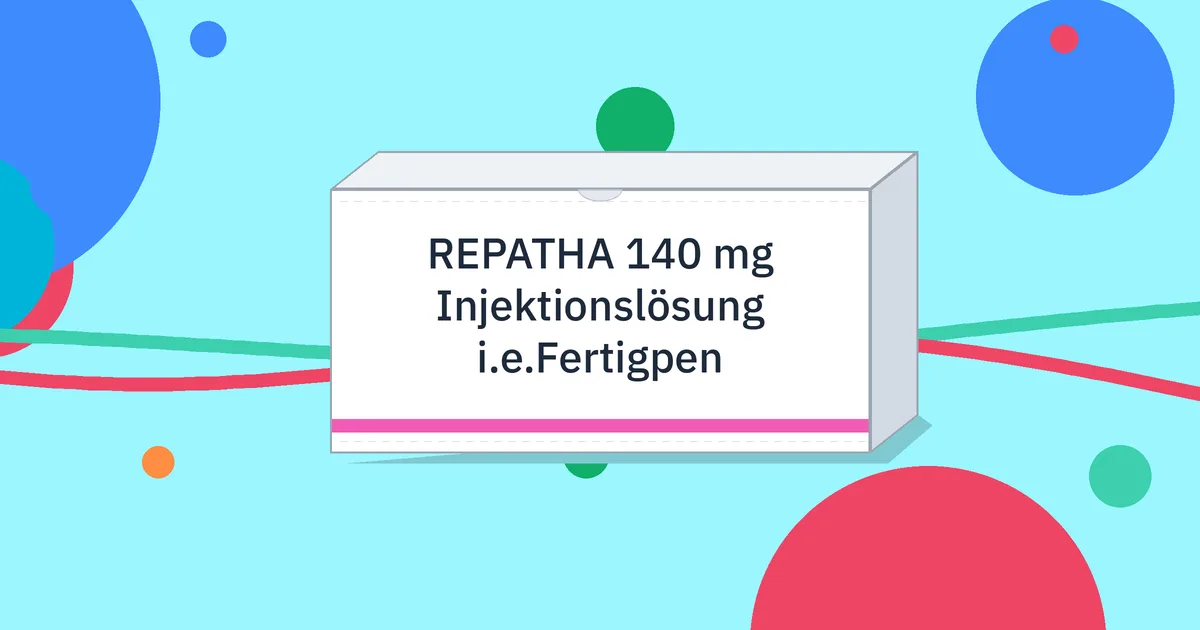 Symbolbild: Packung mit der Aufschrift REPATHA 140 mg Injektionslösung i.e.Fertigpen (PZN 11158313) – Verfügbarkeit und Bezug in Apotheken in Frankfurt am Main