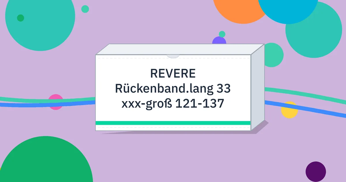 Symbolbild: Packung mit der Aufschrift REVERE Rückenband.lang 33 xxx-groß 121-137 (PZN 04498072) – Verfügbarkeit und Bezug in Apotheken in Frankfurt am Main