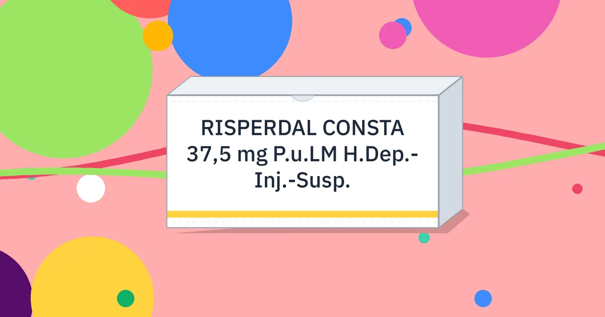 Symbolbild: Packung mit der Aufschrift RISPERDAL CONSTA 37,5 mg P.u.LM H.Dep.-Inj.-Susp. (PZN 05879617) – Verfügbarkeit und Bezug in Apotheken in Frankfurt am Main