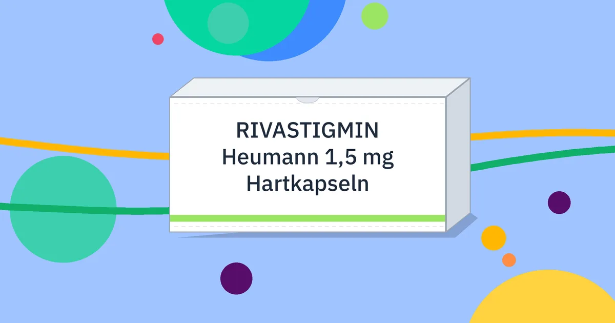 Symbolbild: Packung mit der Aufschrift RIVASTIGMIN Heumann 1,5 mg Hartkapseln (PZN 07405929) – Verfügbarkeit und Bezug in Apotheken in Frankfurt am Main