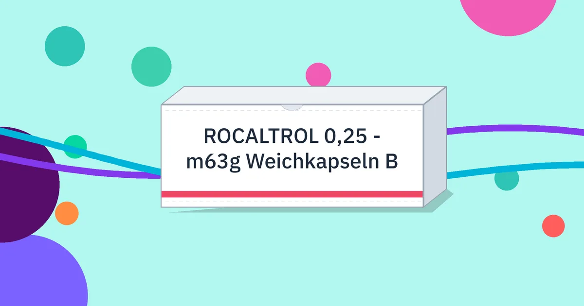 Symbolbild: Packung mit der Aufschrift ROCALTROL 0,25 -m63g Weichkapseln B (PZN 07379853) – Verfügbarkeit und Bezug in Apotheken in Frankfurt am Main