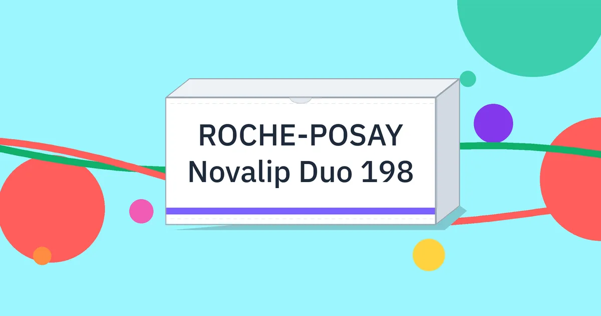 Symbolbild: Packung mit der Aufschrift ROCHE-POSAY Novalip Duo 198 (PZN 09394058) – Verfügbarkeit und Bezug in Apotheken in Frankfurt am Main