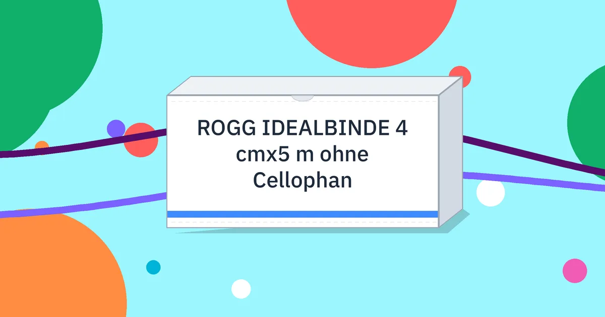Symbolbild: Packung mit der Aufschrift ROGG IDEALBINDE 4 cmx5 m ohne Cellophan (PZN 16531047) – Verfügbarkeit und Bezug in Apotheken in Frankfurt am Main