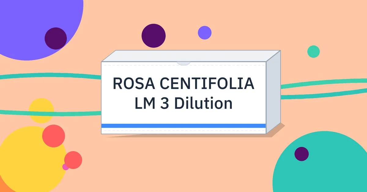Symbolbild: Packung mit der Aufschrift ROSA CENTIFOLIA LM 3 Dilution (PZN 13055706) – Verfügbarkeit und Bezug in Apotheken in Frankfurt am Main