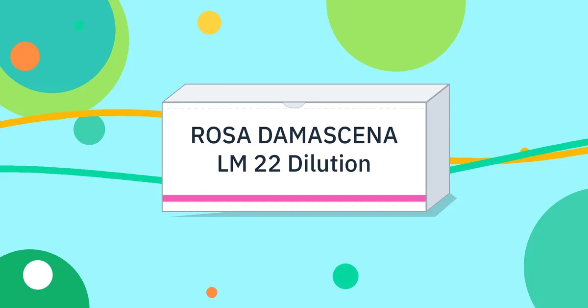 Symbolbild: Packung mit der Aufschrift ROSA DAMASCENA LM 22 Dilution (PZN 13056404) – Verfügbarkeit und Bezug in Apotheken in Frankfurt am Main
