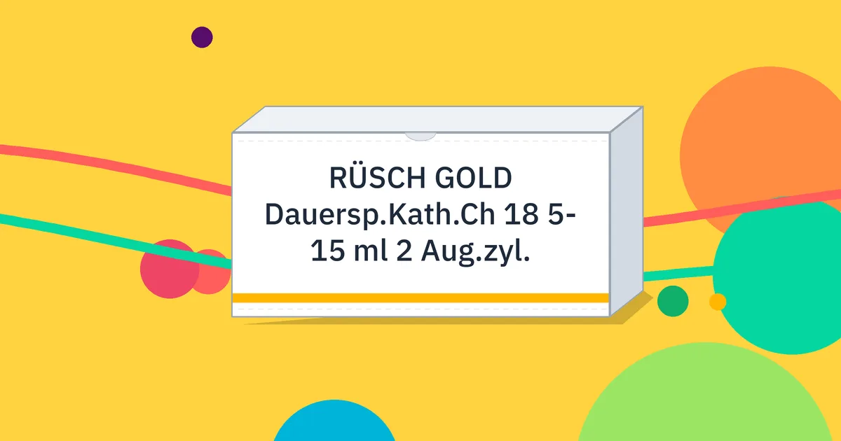 Symbolbild: Packung mit der Aufschrift RÜSCH GOLD Dauersp.Kath.Ch 18 5-15 ml 2 Aug.zyl. (PZN 06186649) – Verfügbarkeit und Bezug in Apotheken in Frankfurt am Main