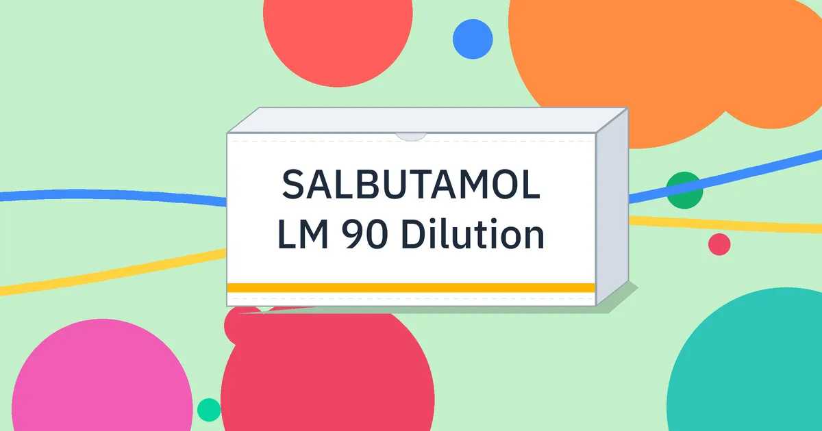 Symbolbild: Packung mit der Aufschrift SALBUTAMOL LM 90 Dilution (PZN 13177450) – Verfügbarkeit und Bezug in Apotheken in Frankfurt am Main