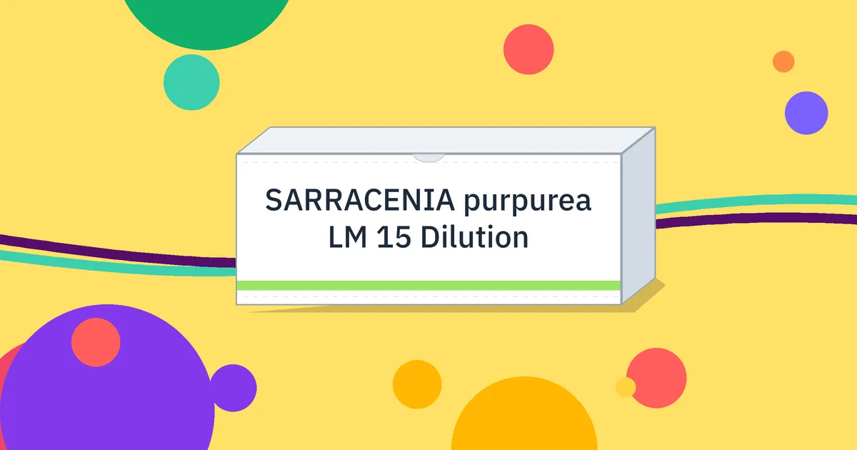 Symbolbild: Packung mit der Aufschrift SARRACENIA purpurea LM 15 Dilution (PZN 13182681) – Verfügbarkeit und Bezug in Apotheken in Frankfurt am Main