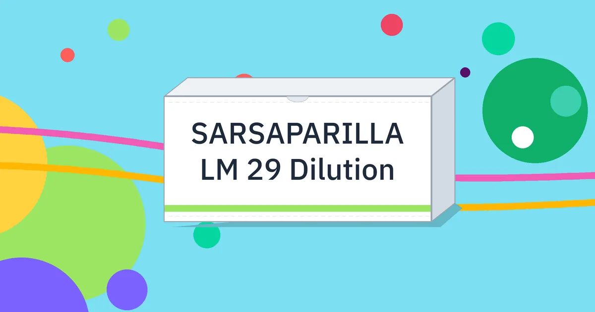 Symbolbild: Packung mit der Aufschrift SARSAPARILLA LM 29 Dilution (PZN 13183284) – Verfügbarkeit und Bezug in Apotheken in Frankfurt am Main