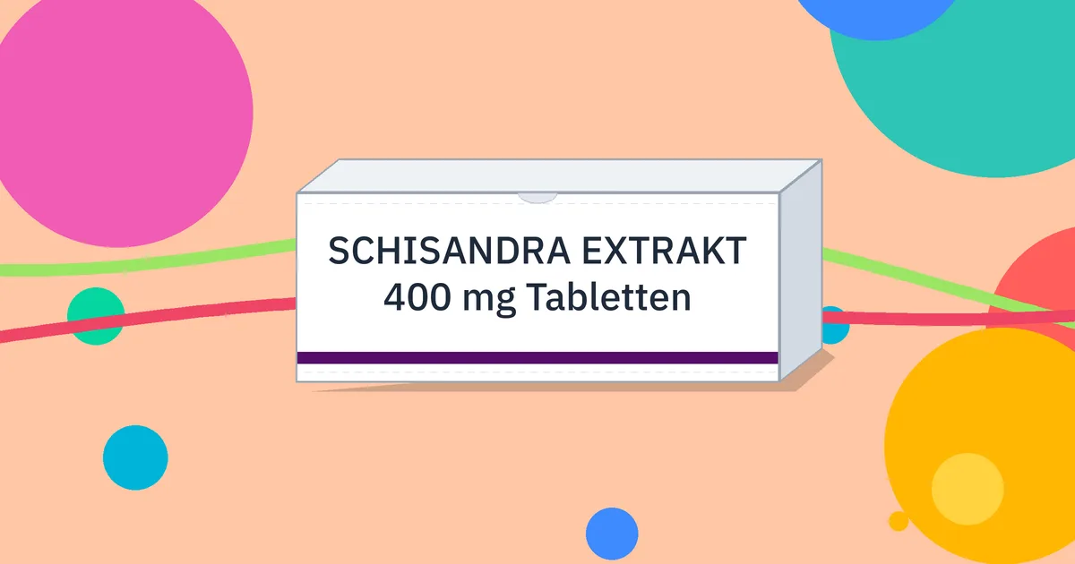 Symbolbild: Packung mit der Aufschrift SCHISANDRA EXTRAKT 400 mg Tabletten (PZN 09465048) – Verfügbarkeit und Bezug in Apotheken in Frankfurt am Main