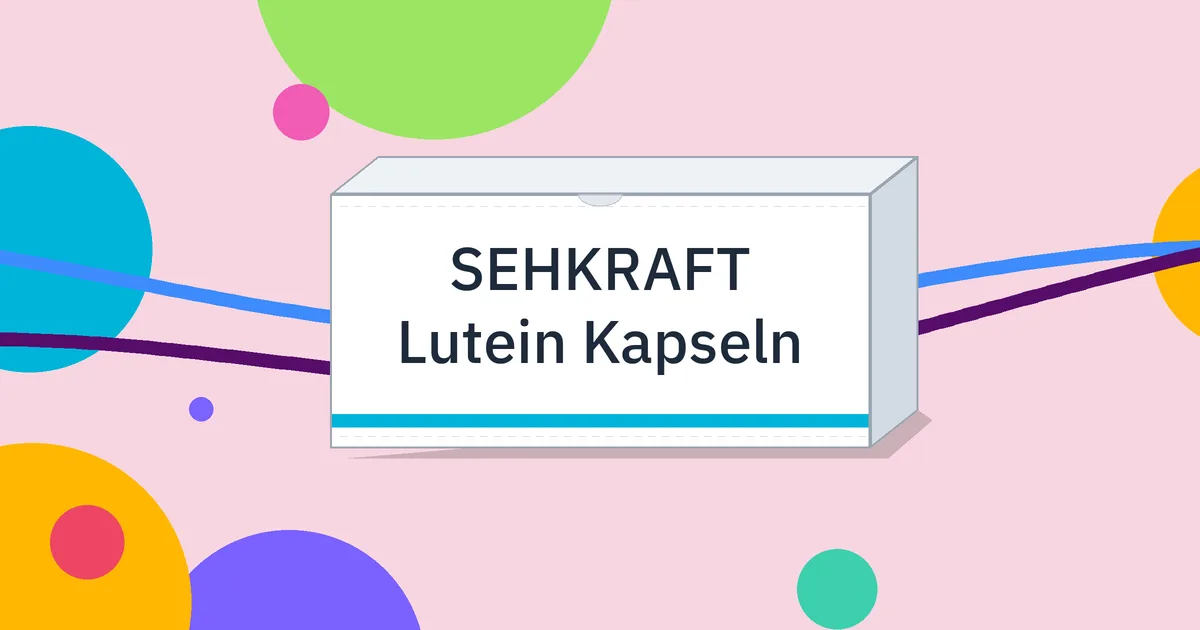 Symbolbild: Packung mit der Aufschrift SEHKRAFT Lutein Kapseln (PZN 20779652) – Verfügbarkeit und Bezug in Apotheken in Frankfurt am Main