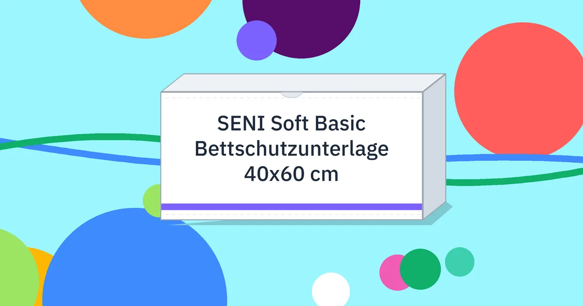 Symbolbild: Packung mit der Aufschrift SENI Soft Basic Bettschutzunterlage 40x60 cm (PZN 16739233) – Verfügbarkeit und Bezug in Apotheken in Frankfurt am Main