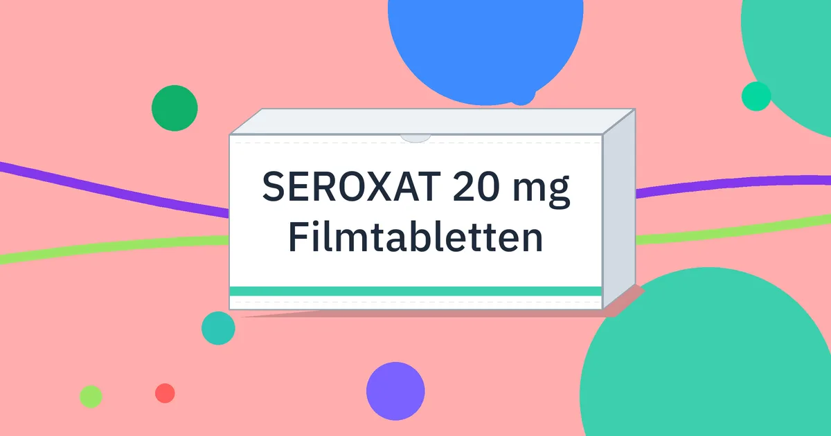 Symbolbild: Packung mit der Aufschrift SEROXAT 20 mg Filmtabletten (PZN 18411778) – Verfügbarkeit und Bezug in Apotheken in Frankfurt am Main