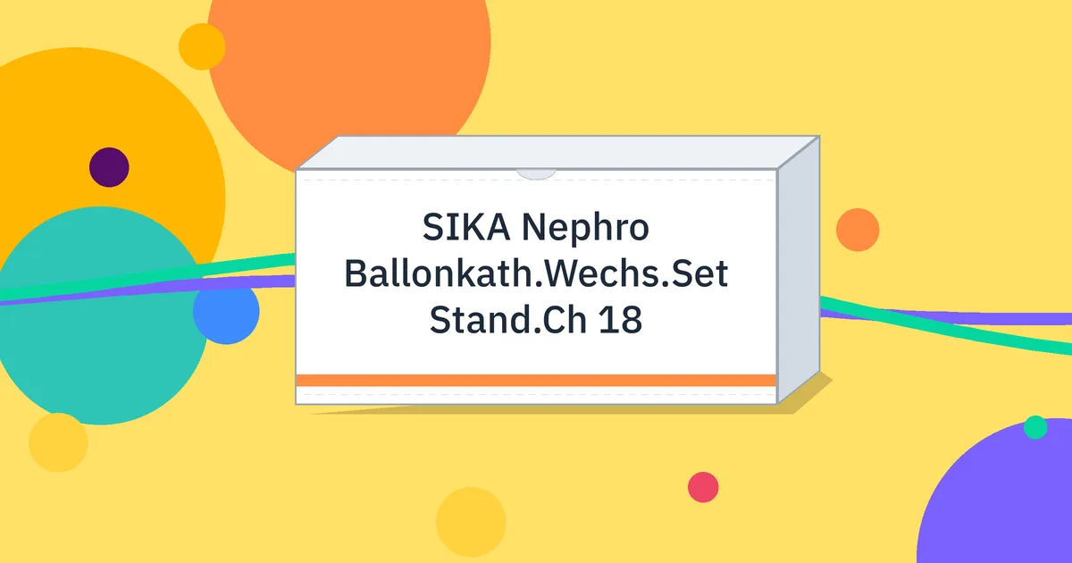 Symbolbild: Packung mit der Aufschrift SIKA Nephro Ballonkath.Wechs.Set Stand.Ch 18 (PZN 03409474) – Verfügbarkeit und Bezug in Apotheken in Frankfurt am Main