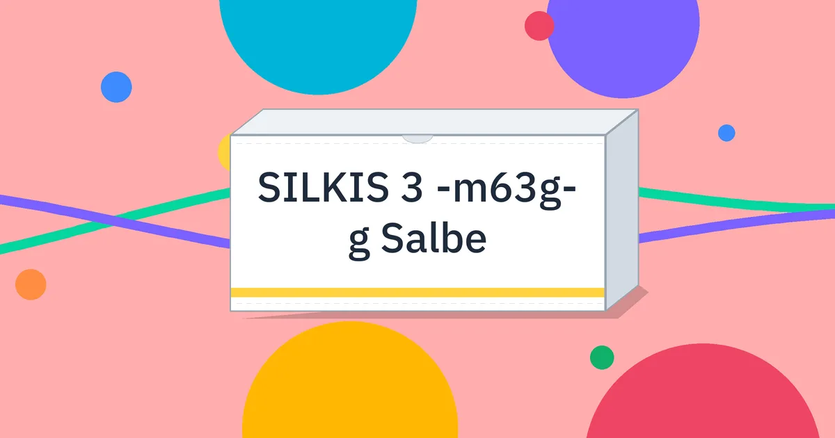 Symbolbild: Packung mit der Aufschrift SILKIS 3 -m63g-g Salbe (PZN 04477147) – Verfügbarkeit und Bezug in Apotheken in Frankfurt am Main