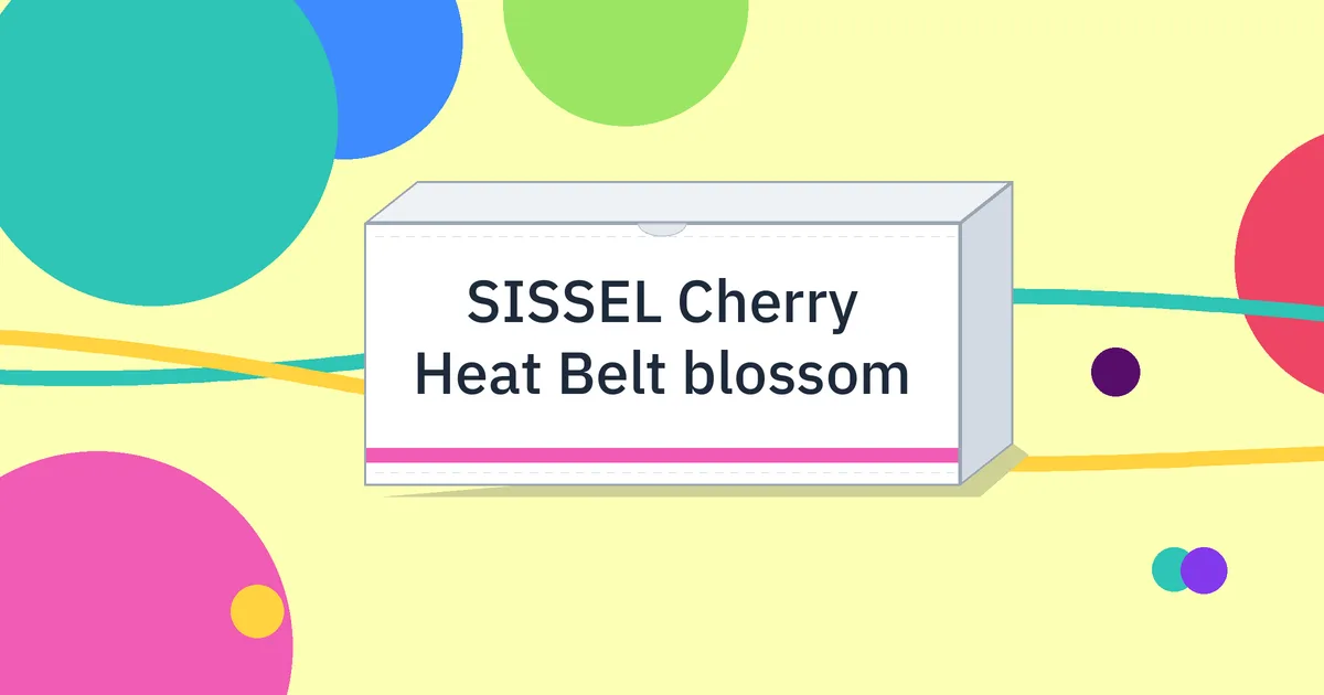 Symbolbild: Packung mit der Aufschrift SISSEL Cherry Heat Belt blossom (PZN 11529413) – Verfügbarkeit und Bezug in Apotheken in Frankfurt am Main