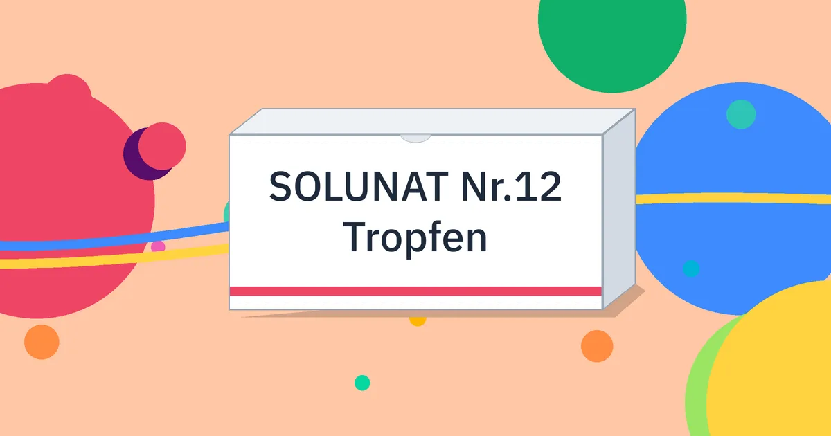 Symbolbild: Packung mit der Aufschrift SOLUNAT Nr.12 Tropfen (PZN 02940546) – Verfügbarkeit und Bezug in Apotheken in Frankfurt am Main