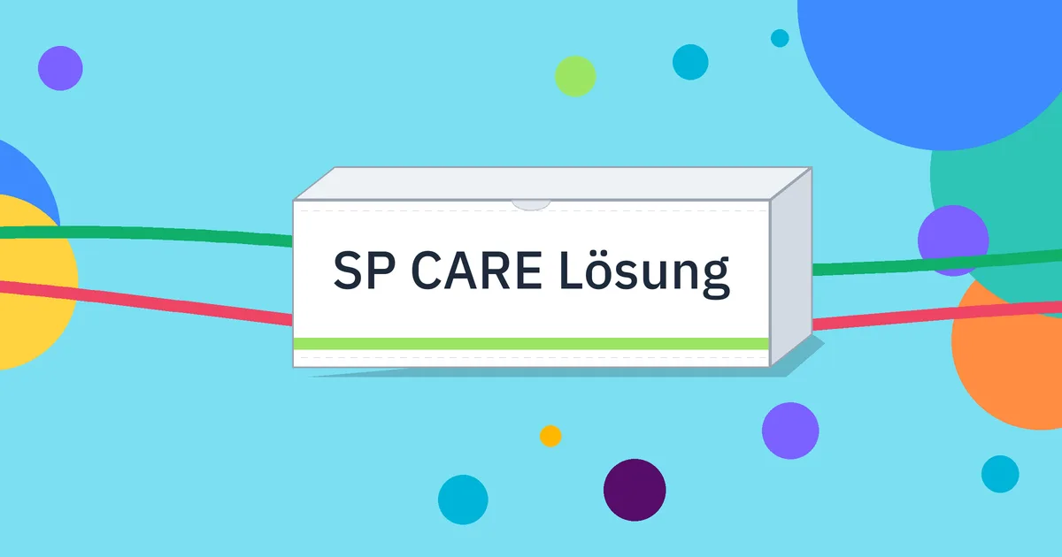 Symbolbild: Packung mit der Aufschrift SP CARE Lösung (PZN 12574781) – Verfügbarkeit und Bezug in Apotheken in Frankfurt am Main