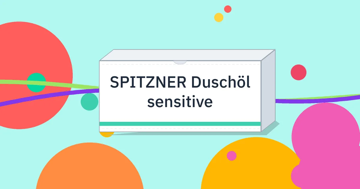 Symbolbild: Packung mit der Aufschrift SPITZNER Duschöl sensitive (PZN 05511797) – Verfügbarkeit und Bezug in Apotheken in Frankfurt am Main