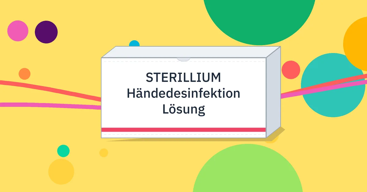 Symbolbild: Packung mit der Aufschrift STERILLIUM Händedesinfektion Lösung (PZN 00970690) – Verfügbarkeit und Bezug in Apotheken in Frankfurt am Main