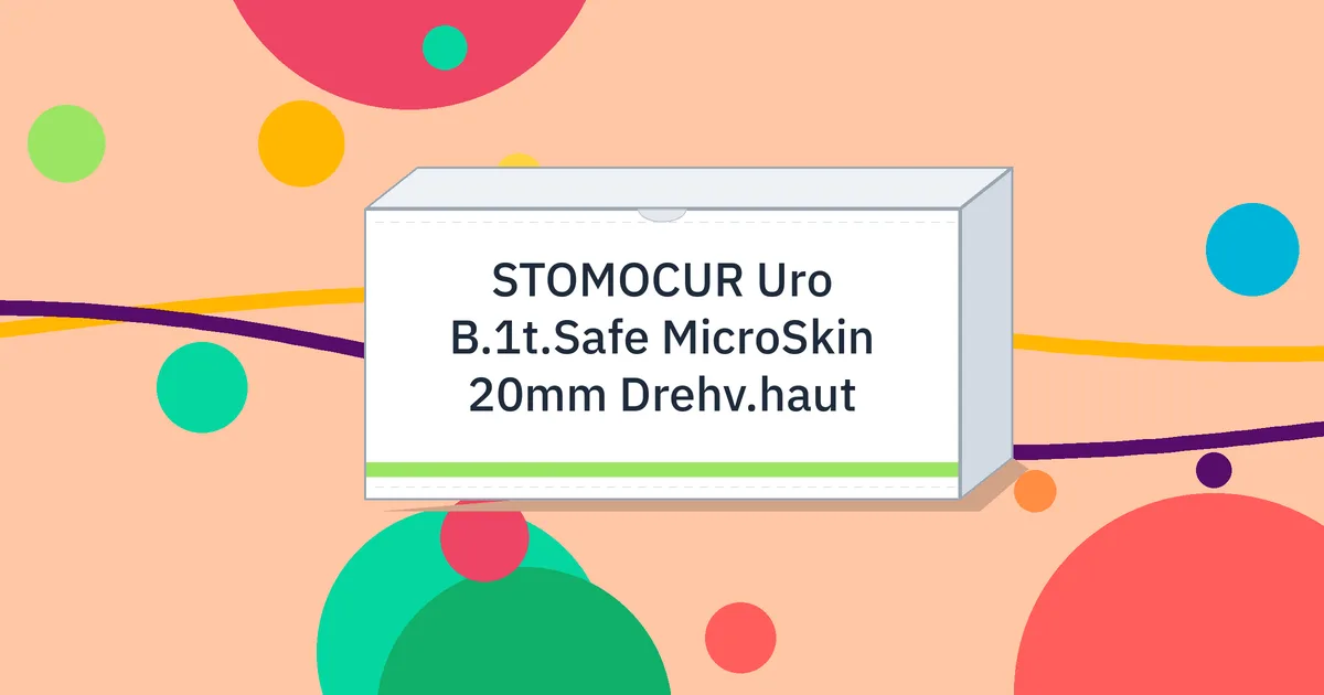 Symbolbild: Packung mit der Aufschrift STOMOCUR Uro B.1t.Safe MicroSkin 20mm Drehv.haut (PZN 17846793) – Verfügbarkeit und Bezug in Apotheken in Frankfurt am Main