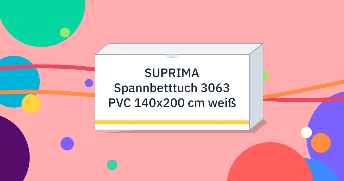 Symbolbild: Packung mit der Aufschrift SUPRIMA Spannbetttuch 3063 PVC 140x200 cm weiß (PZN 00220888) – Verfügbarkeit und Bezug in Apotheken in Frankfurt am Main