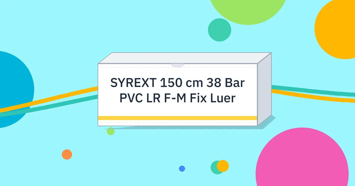 Symbolbild: Packung mit der Aufschrift SYREXT 150 cm 38 Bar PVC LR F-M Fix Luer (PZN 17898703) – Verfügbarkeit und Bezug in Apotheken in Frankfurt am Main