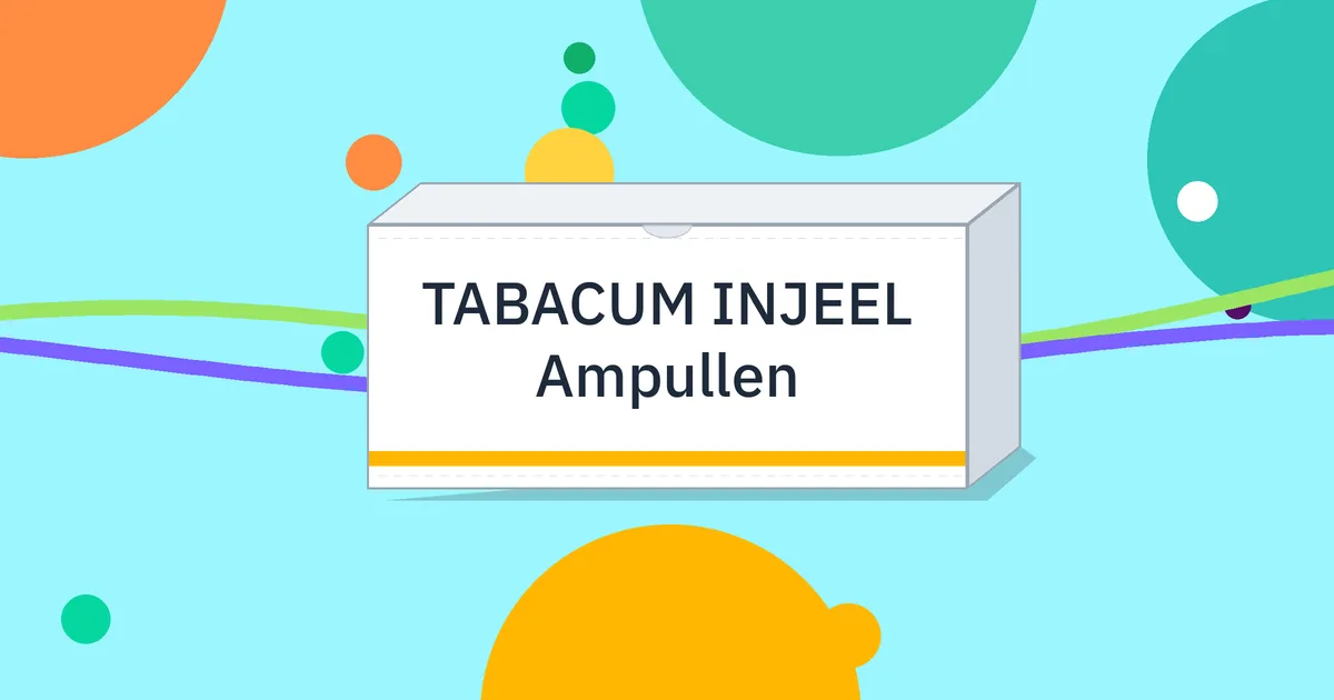 Symbolbild: Packung mit der Aufschrift TABACUM INJEEL Ampullen (PZN 01000841) – Verfügbarkeit und Bezug in Apotheken in Frankfurt am Main