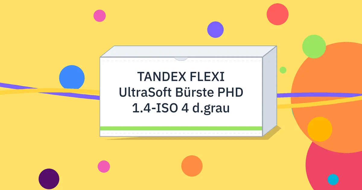 Symbolbild: Packung mit der Aufschrift TANDEX FLEXI UltraSoft Bürste PHD 1.4-ISO 4 d.grau (PZN 16855531) – Verfügbarkeit und Bezug in Apotheken in Frankfurt am Main