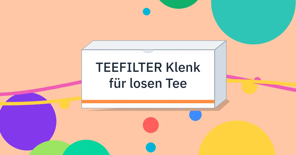 Symbolbild: Packung mit der Aufschrift TEEFILTER Klenk für losen Tee (PZN 10270060) – Verfügbarkeit und Bezug in Apotheken in Frankfurt am Main